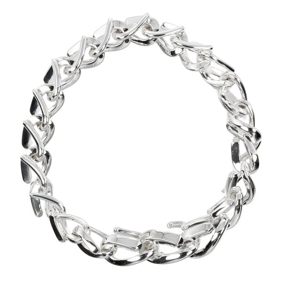 Tiffany & Co. | Jewelry | Tiffany Co Forged Medium Link Bracelet 7cm Wrist Size 925 Silver Appro ...